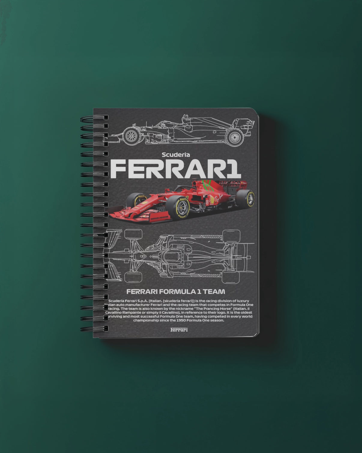 Scuderia Ferrari F1 Notebook – InkChaos